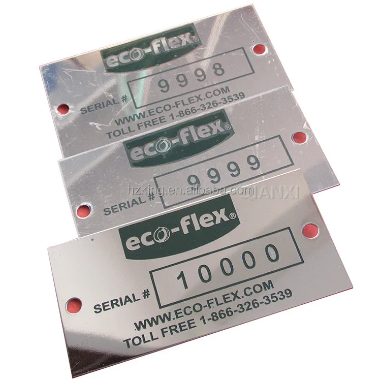 Free Shipping Custom Made Chemical Engraving Serial Numbers Stainless ...