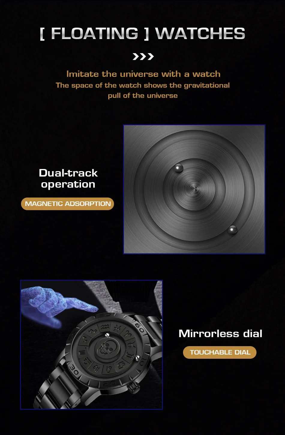 Lige Factory Luxury Foxbox 0064 Unique Design Waterproof Magnetic Mens ...