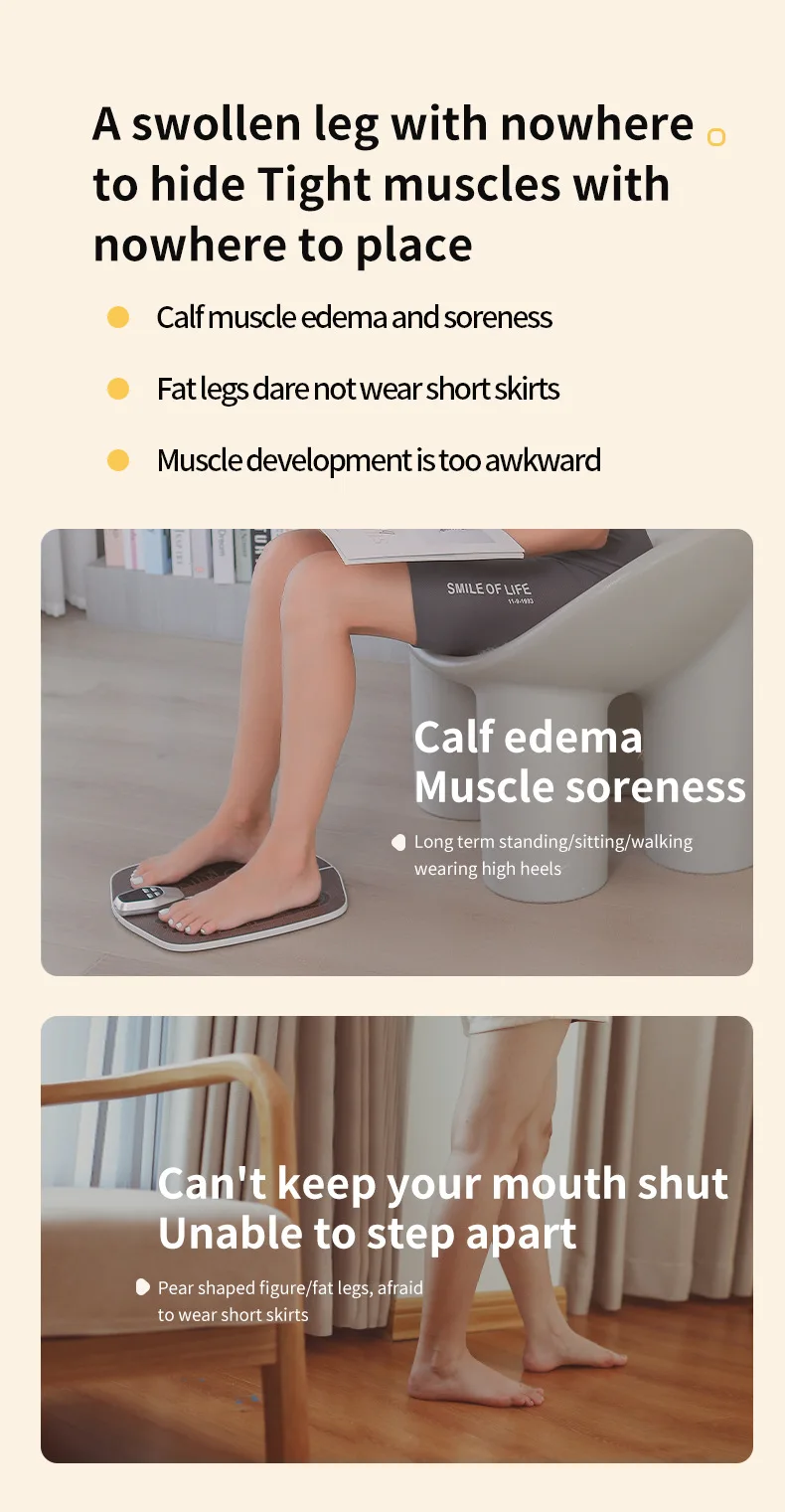 Rs Smart Folding Electric Ems Foot Massager Pad Mat Machine Rechargeable Ems Foot Massager With