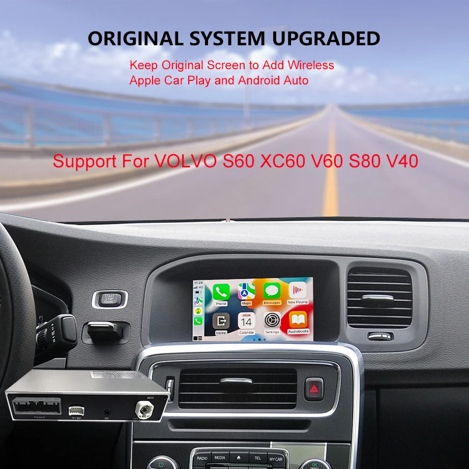 Dckloer Wireless Carplay and Android Auto for Volvo S80