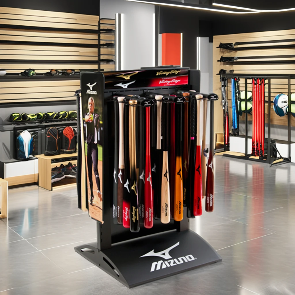 Sports Retail Store Power Brigade Baseball Bat Pop Metal Floor Baseball ...