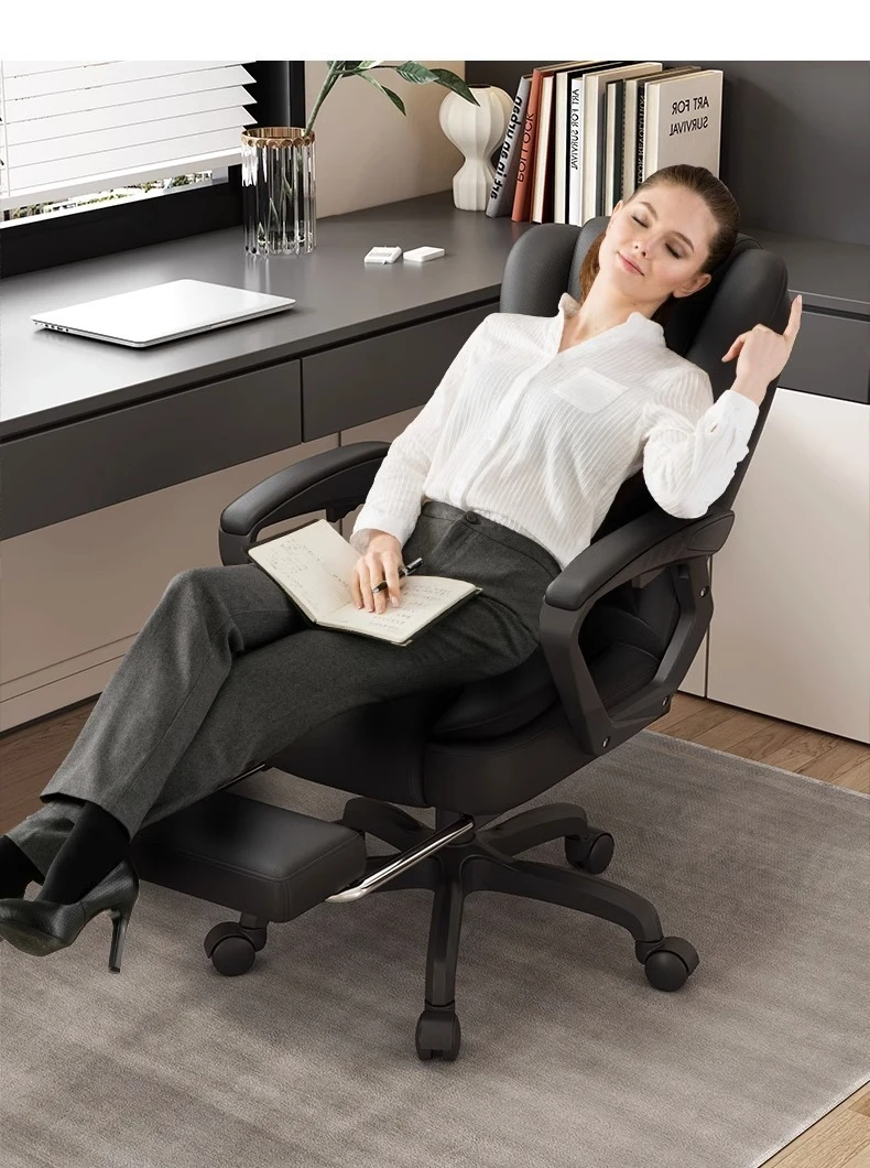 Modern High Back Executive Leather Office Chair - Ergonomic Swivel ...