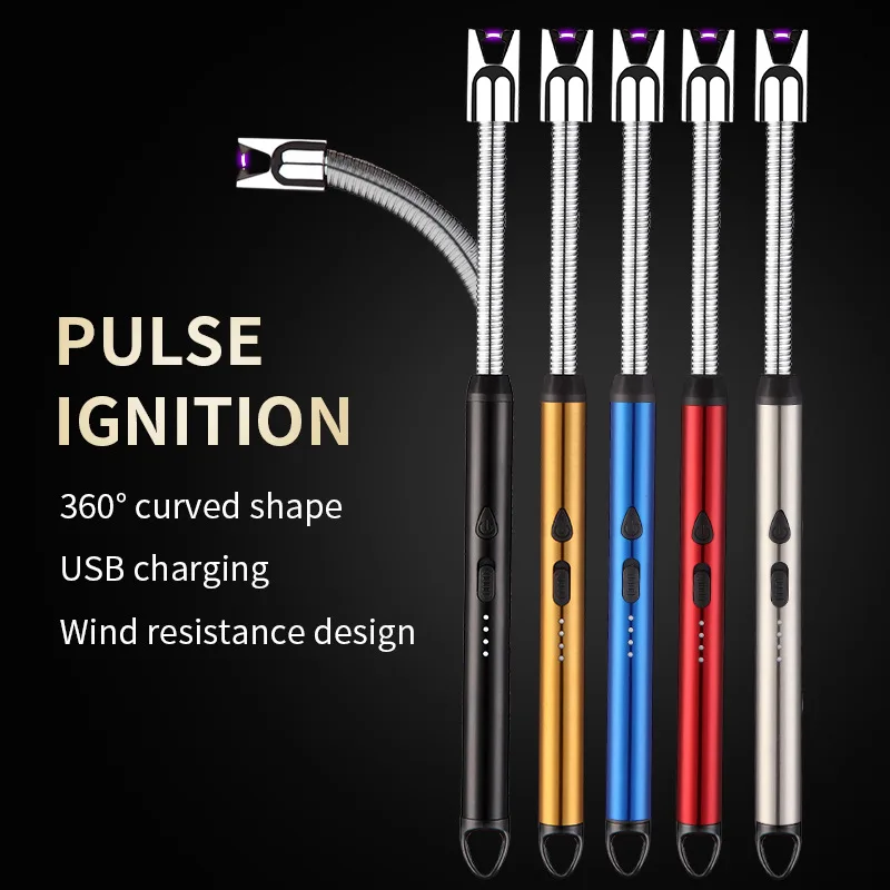 Fashion Windproof Rechargeable USB Electric Multi-Function Arc Lighter ...