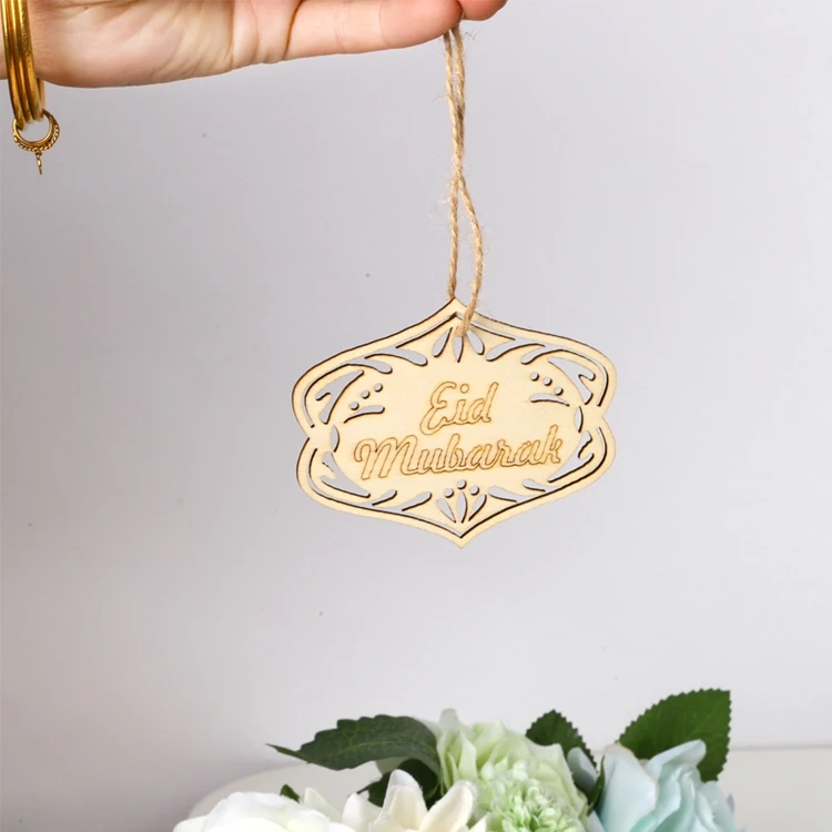 Eid Mubarak Decor Islamic Muslim Party Decor Diy Eid Wooden Hanging ...