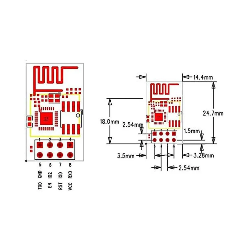Esp8266 Esp 01 Serial Wifi Wireless Transceiver Wireless Module Development Board Lwip Apsta 