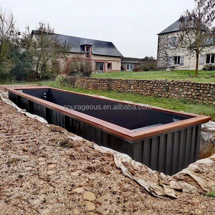 Inground Container Pool Hous Container With Pool Pre Fab Container ...