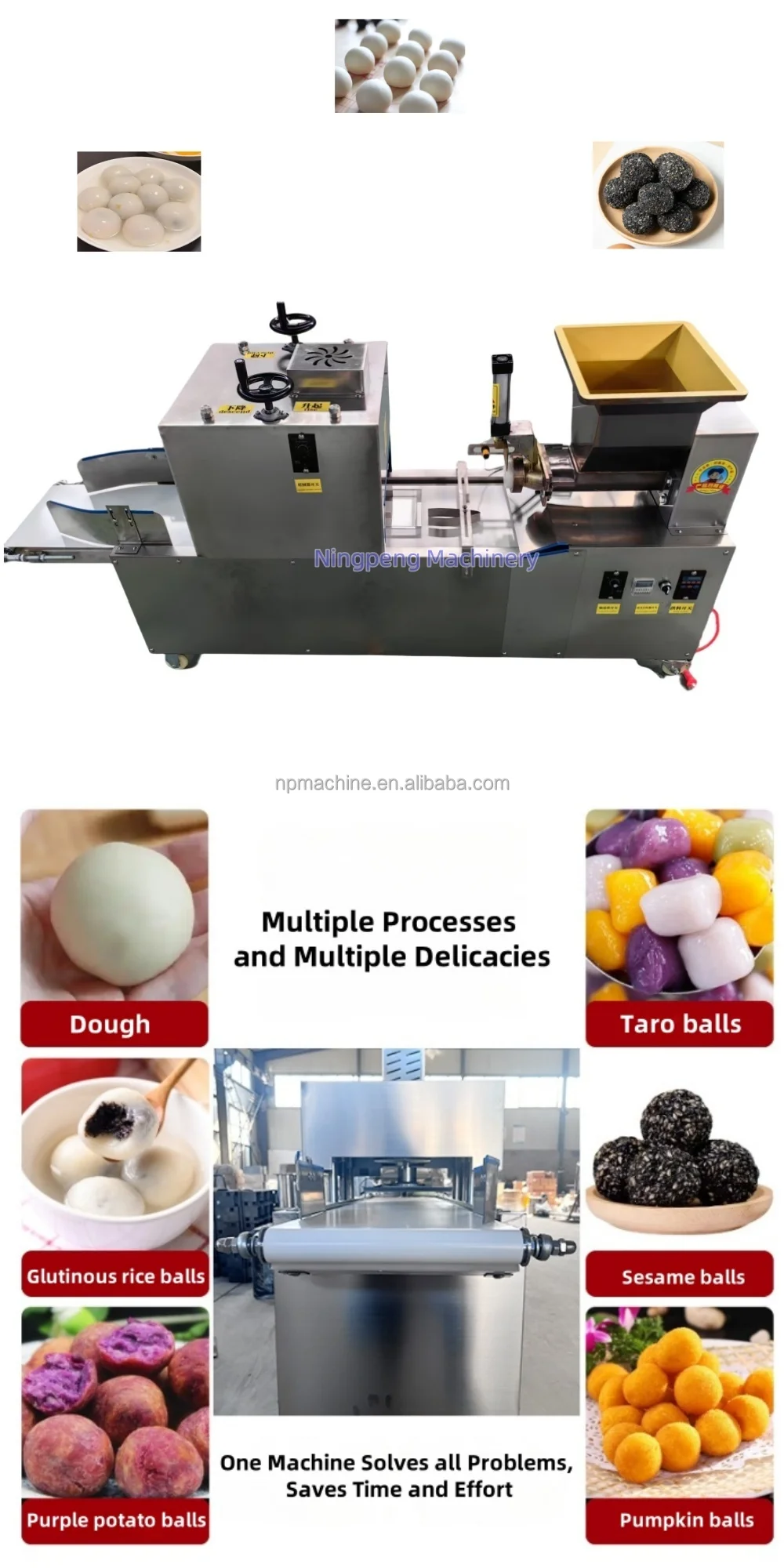 NP Brand Small Dough Ball Divider Cutter Rounder Machine Making Cutter ...