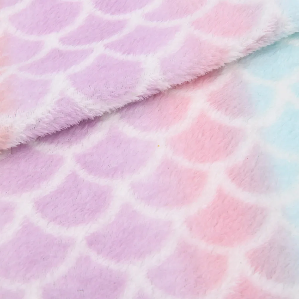 Double Sided Mermaid Scale Flannel Fabric for Sleeping Blanket| Alibaba.com