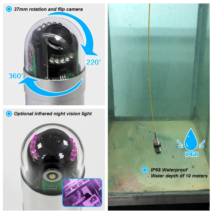 Commercial CCTV Pipe Inspection Camera System - 20m Waterproof Sewer ...