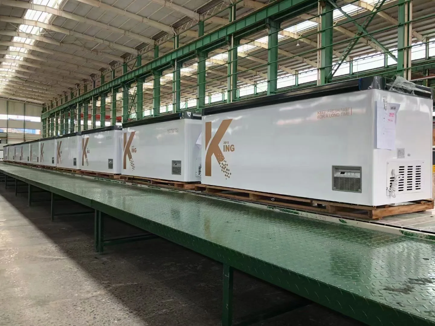 Large Capacity Deep Commercial Fridge Freezer Chest Freezer 2 Glass ...