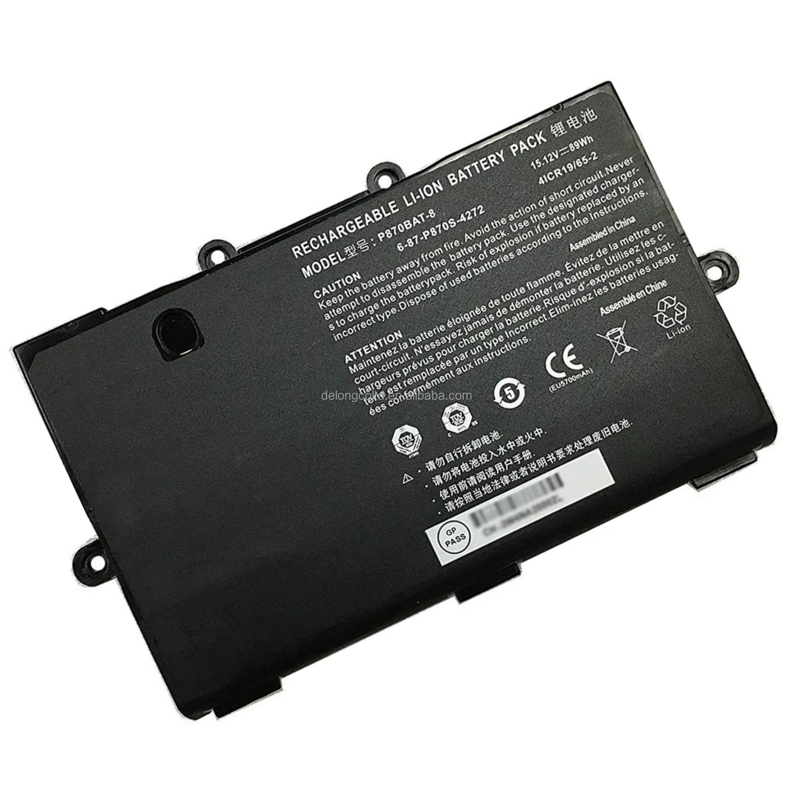 Genuine Battery for Hasee GX10 GX9 for CLEVO P870S P870BAT-8 P870DM P775D P8700S Laptop Battery ...