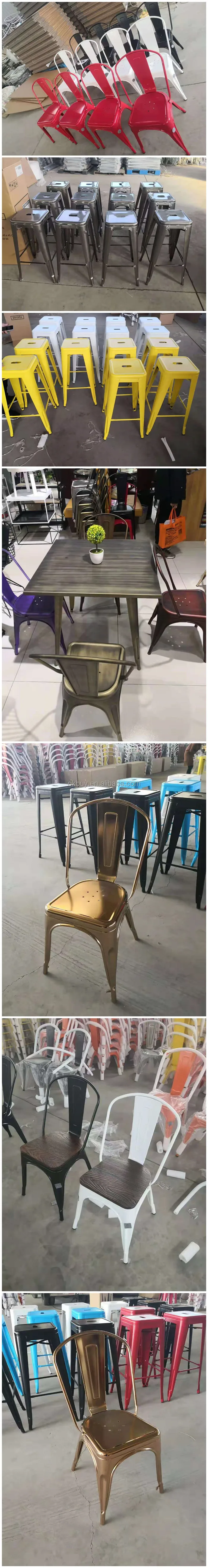 Metal Iron Stackable Industrial Vintage Cheap Retro Outdoor Metal ...