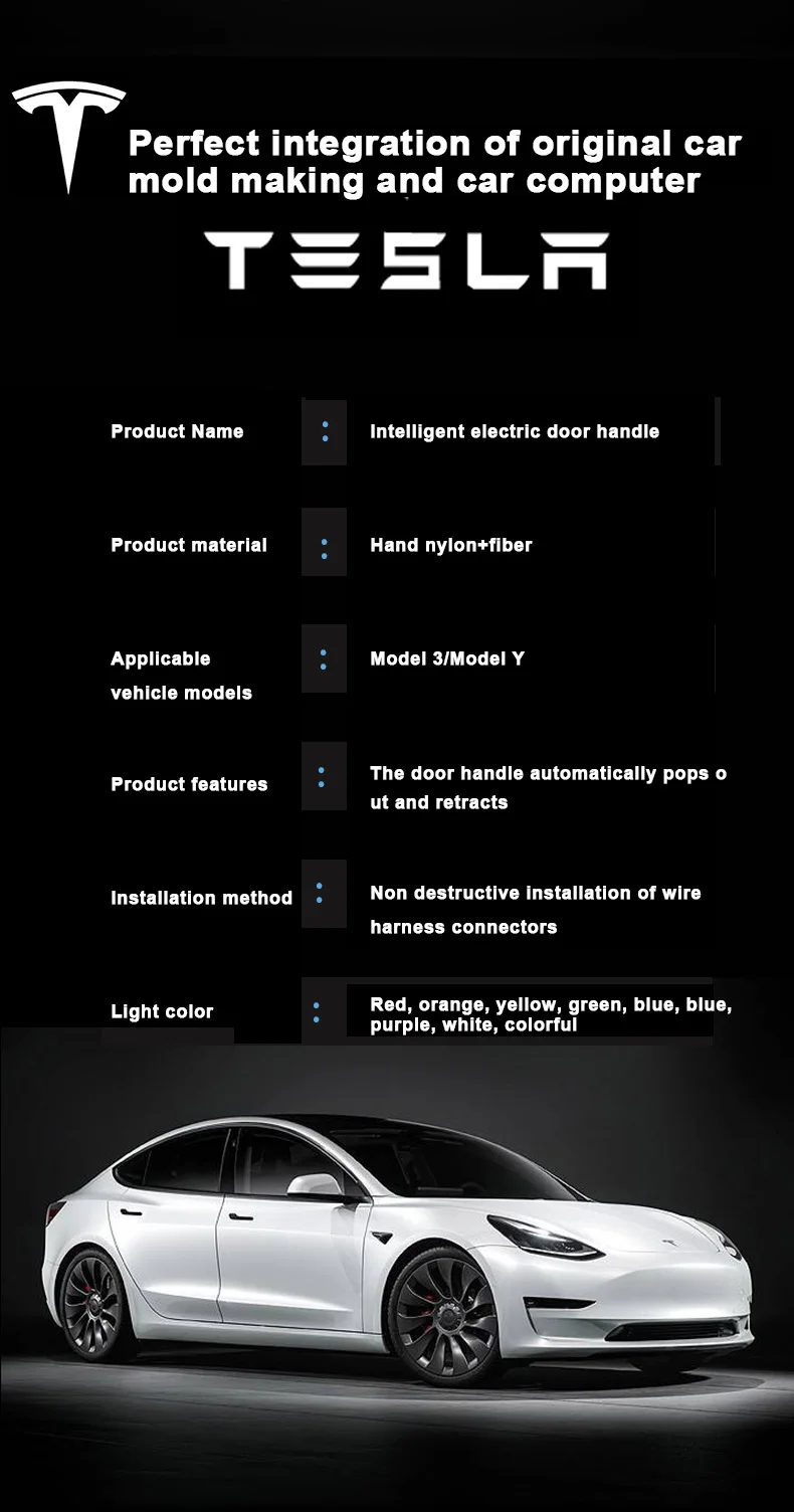 Factory Price Model3 Y X S Accessories Luxury Smart Auto Waterproof ...