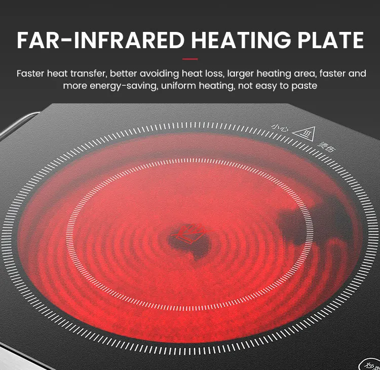 2200W Touch Control Electric Ceramic Stove Portable Single Burner ...