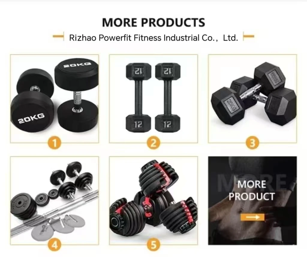 Commercial 50kg Adjustable Dumbbell Set for Fitness Iron & Rubber ...