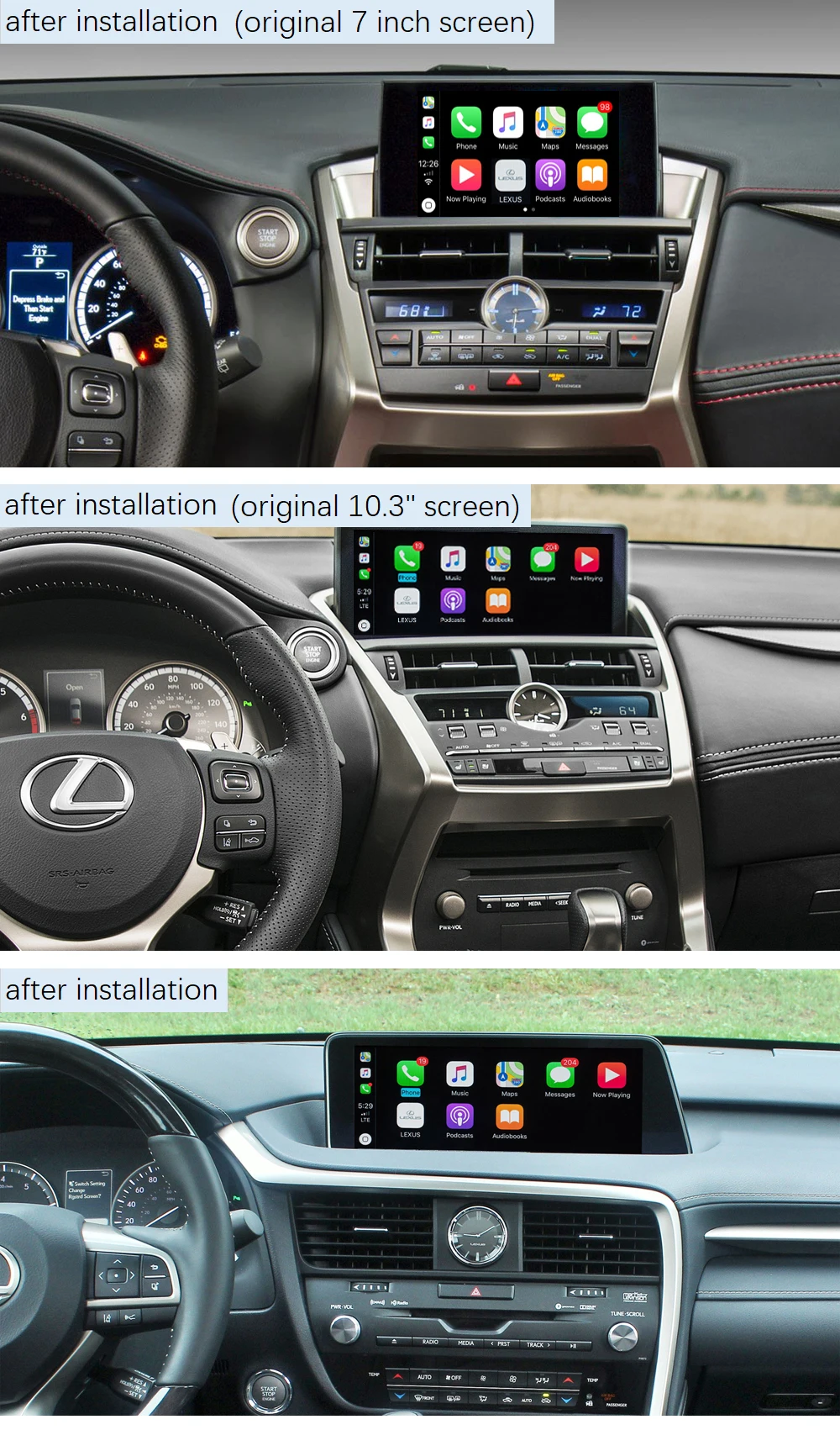 Road Top Android Mirror Link Airplay Car Play Functions