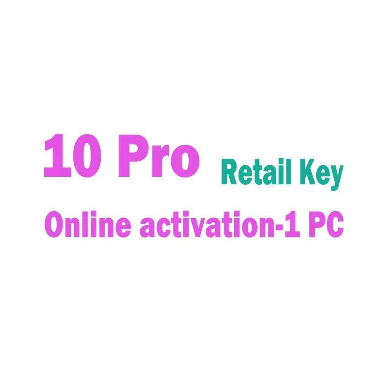 Win 10 Pro Retail Key 1 Pc 100% Online Activation Win 10 Professional ...