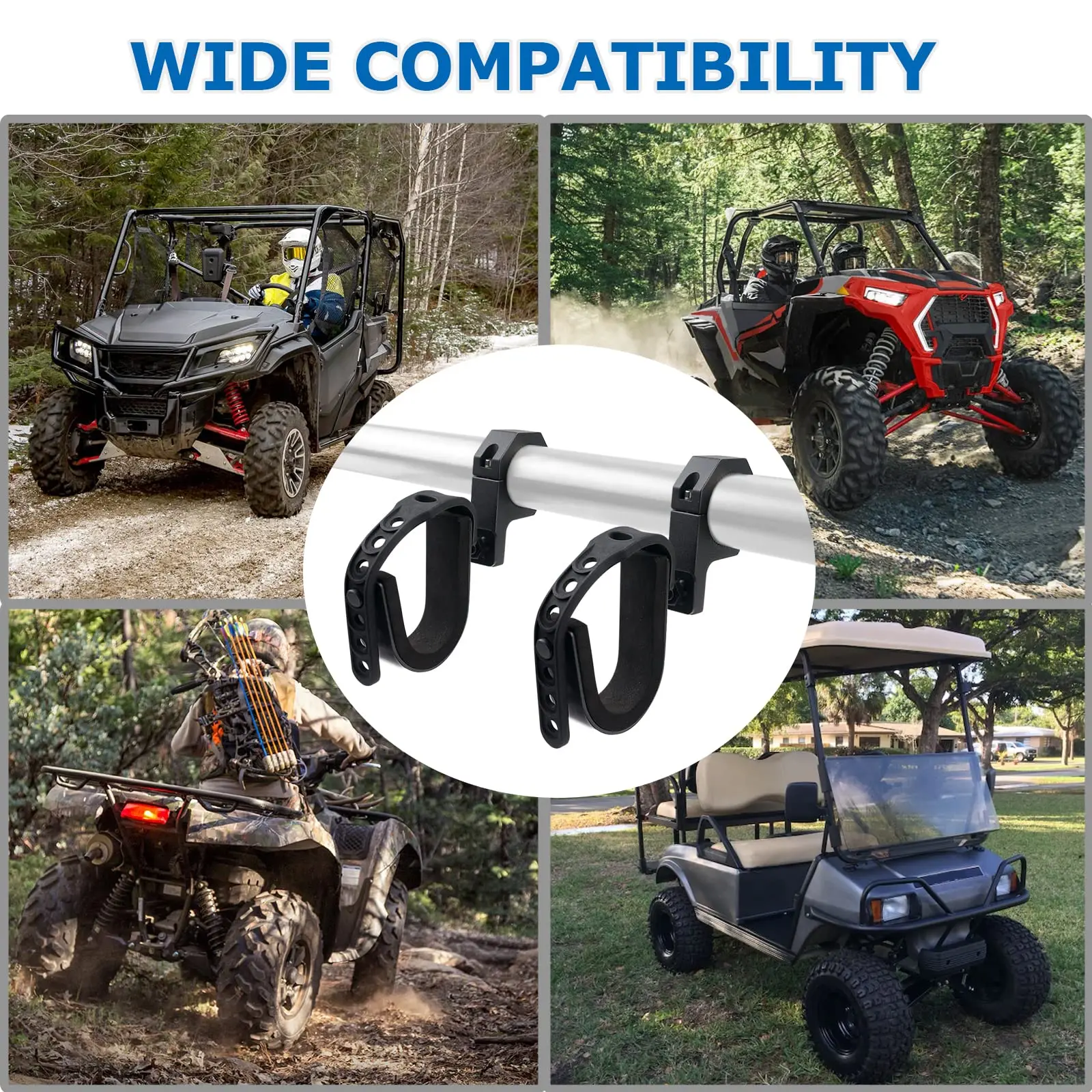 Kemimoto UTV Overhead Gun Holder - Fit for Polaris Ranger