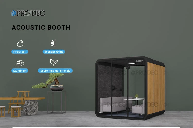 6 Persons Open Office Video Conference Room Team Work Acoustic ...