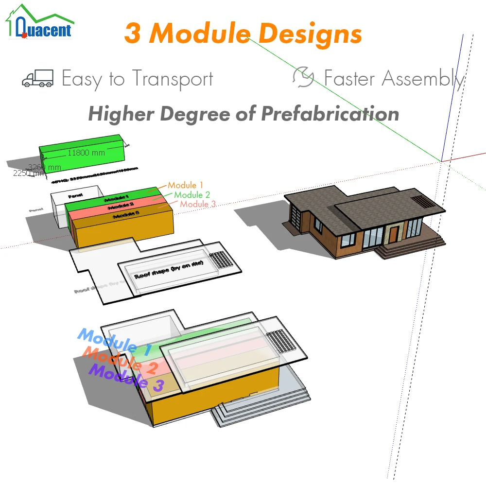 111 SQM 3 Bedroom Module Design - Modern Luxury Villa