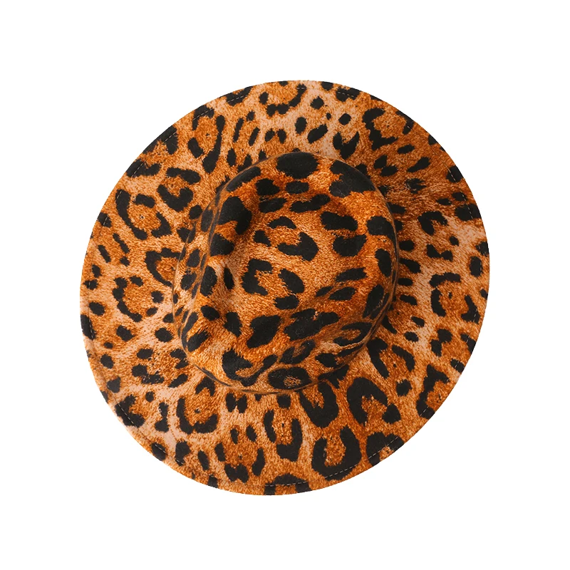 Custom Zebra Print Classical Design Wide Brim Leopard Print Fedora Hat ...