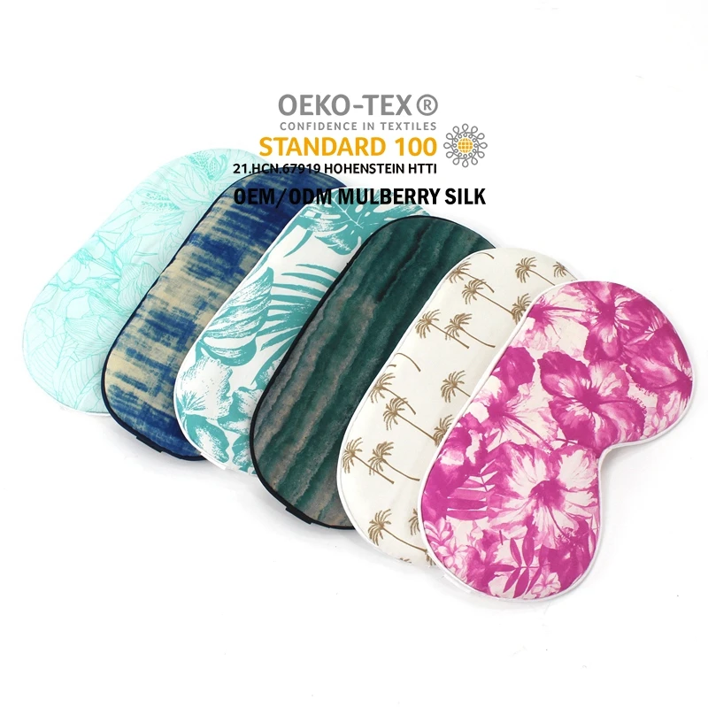 3D Contoured Cup Sleeping Silk Eye Mask for Light Blocking