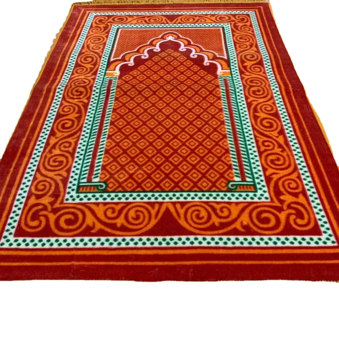 Saudi Arabia Style Shiny Velvet Prayer Rug - Portable Mat