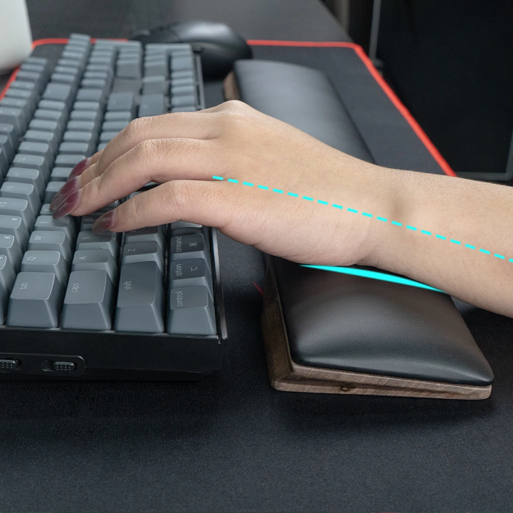 High Quality Ergonomic Design Keyboard Palm Rest Pad Support Wood ...