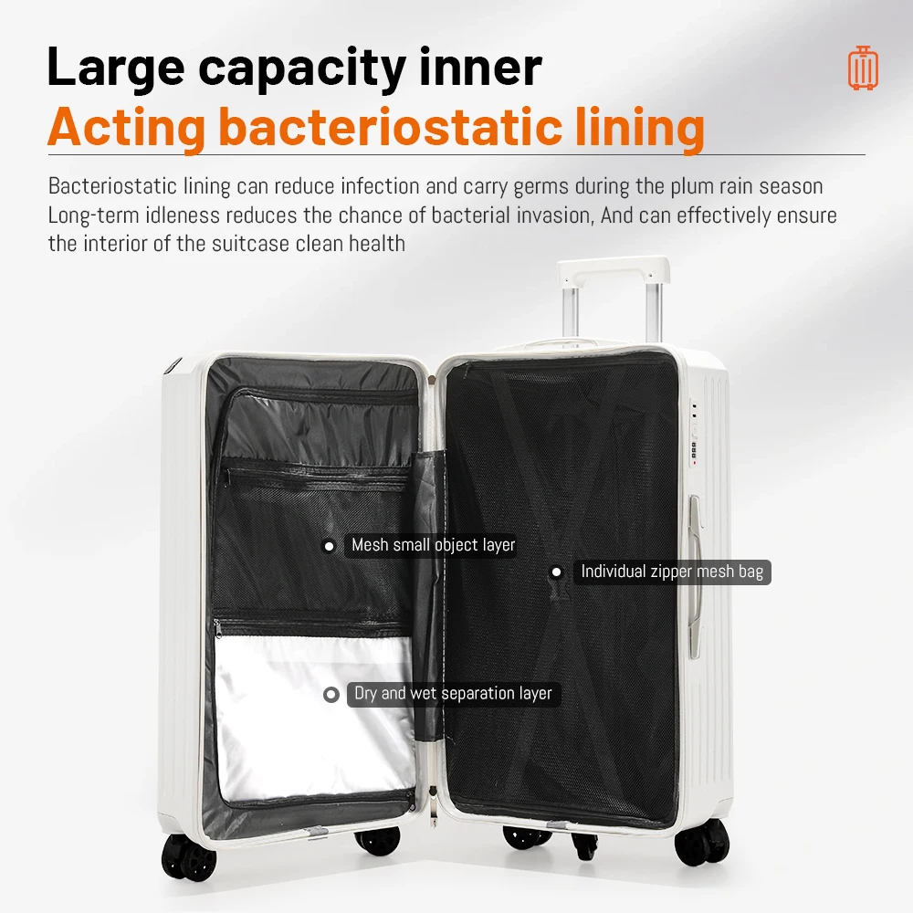 Custom Abs Anti Scratch Luggage Bag Travel Trunk Style Large Capacity ...