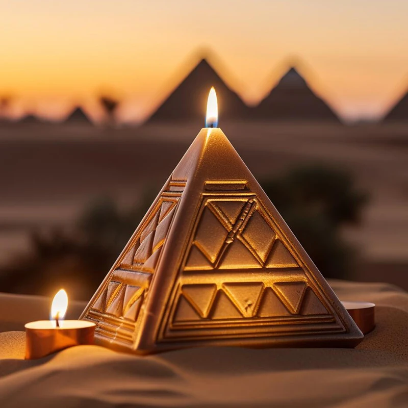 Dumo Custom Pyramid Silicone Candle Mold Three-dimensional Egyptian ...