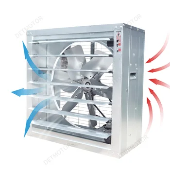 50inch Negative Pressure Wall Mounted Square Type Ventilation Exhasut ...