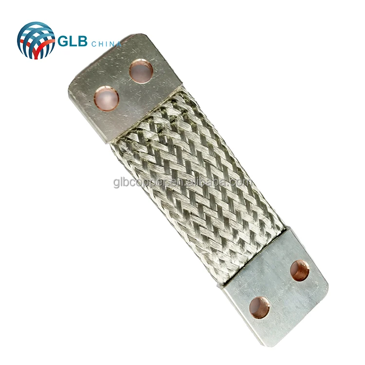 Double Hole Flexible Copper Braid Earth Bond Tinned Braided Copper ...