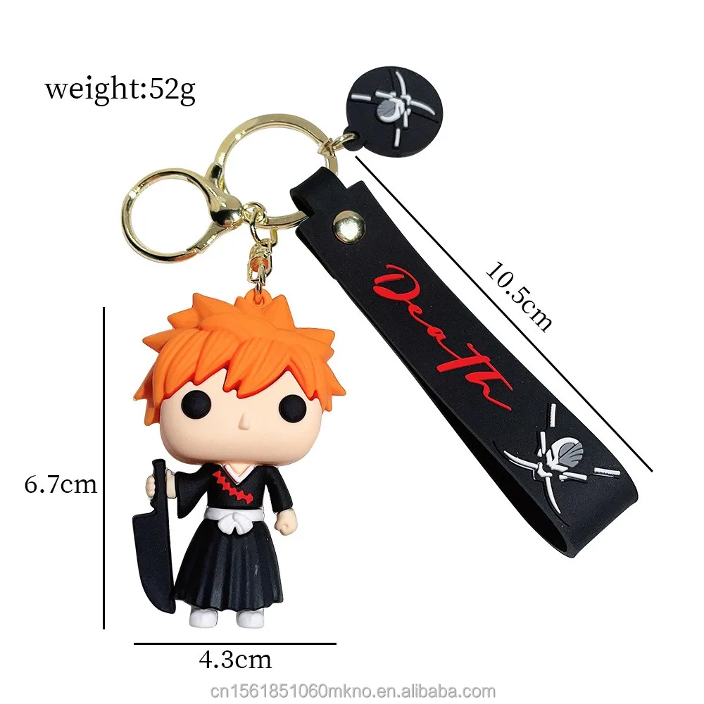 Wholesale New 3d Pvc Cartoon Japanese Anime Keychain Design Key ...