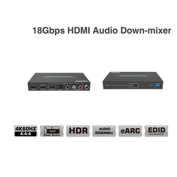HDMI Audio Decoder with Arc/earc - 18gbps, 5.1 Channels