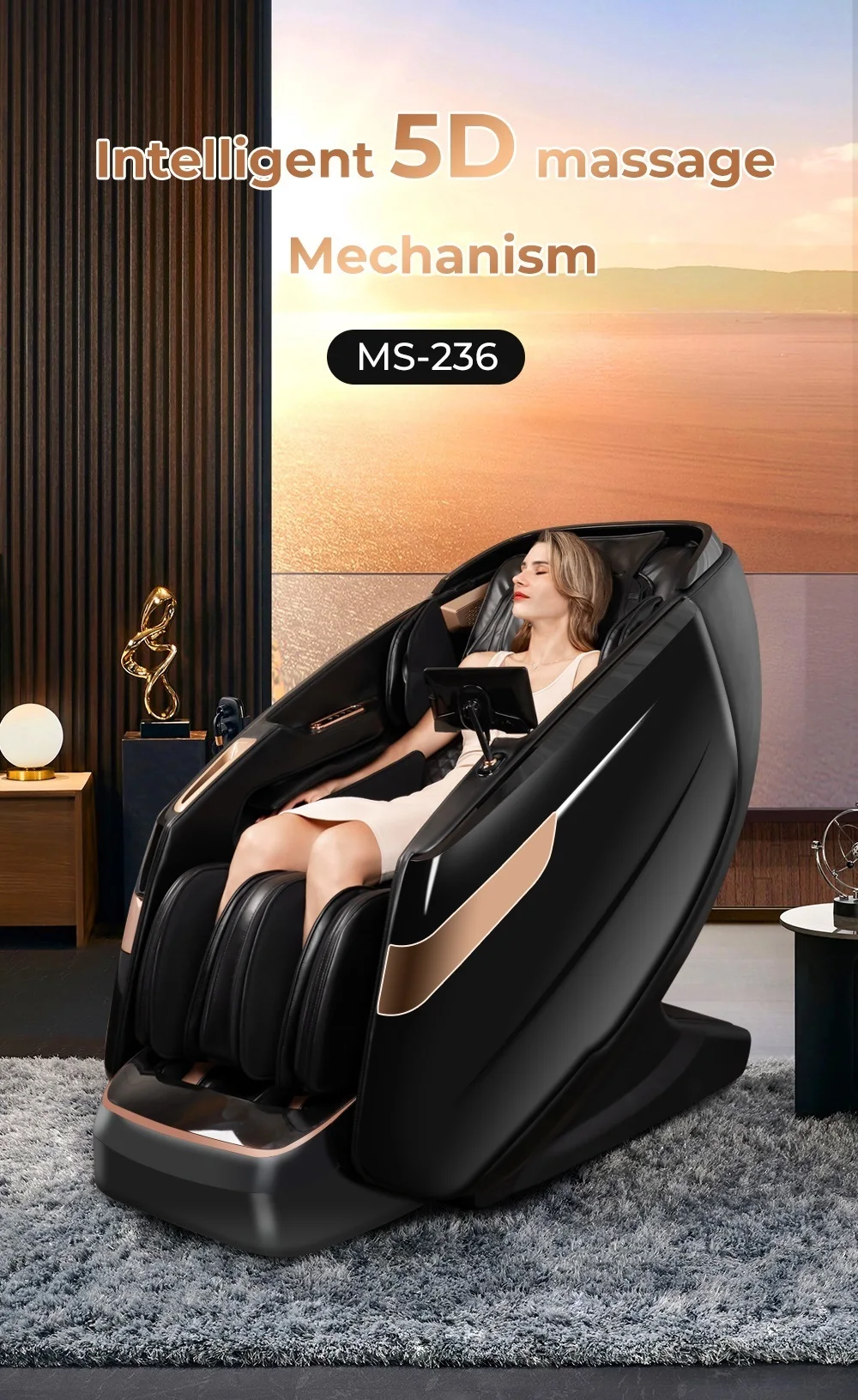 New Luxury Robotic Ai Technology 5d Vibration Spine Care Massage Chair ...