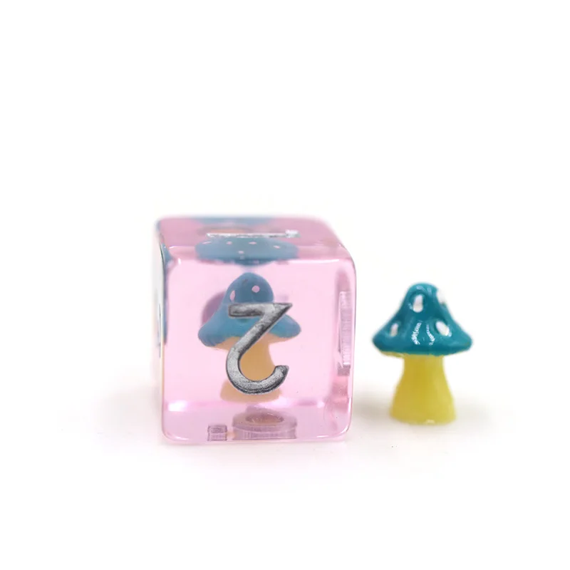 Custom DND Mushroom Dice - 16mm Resin RPG Polyhedrals