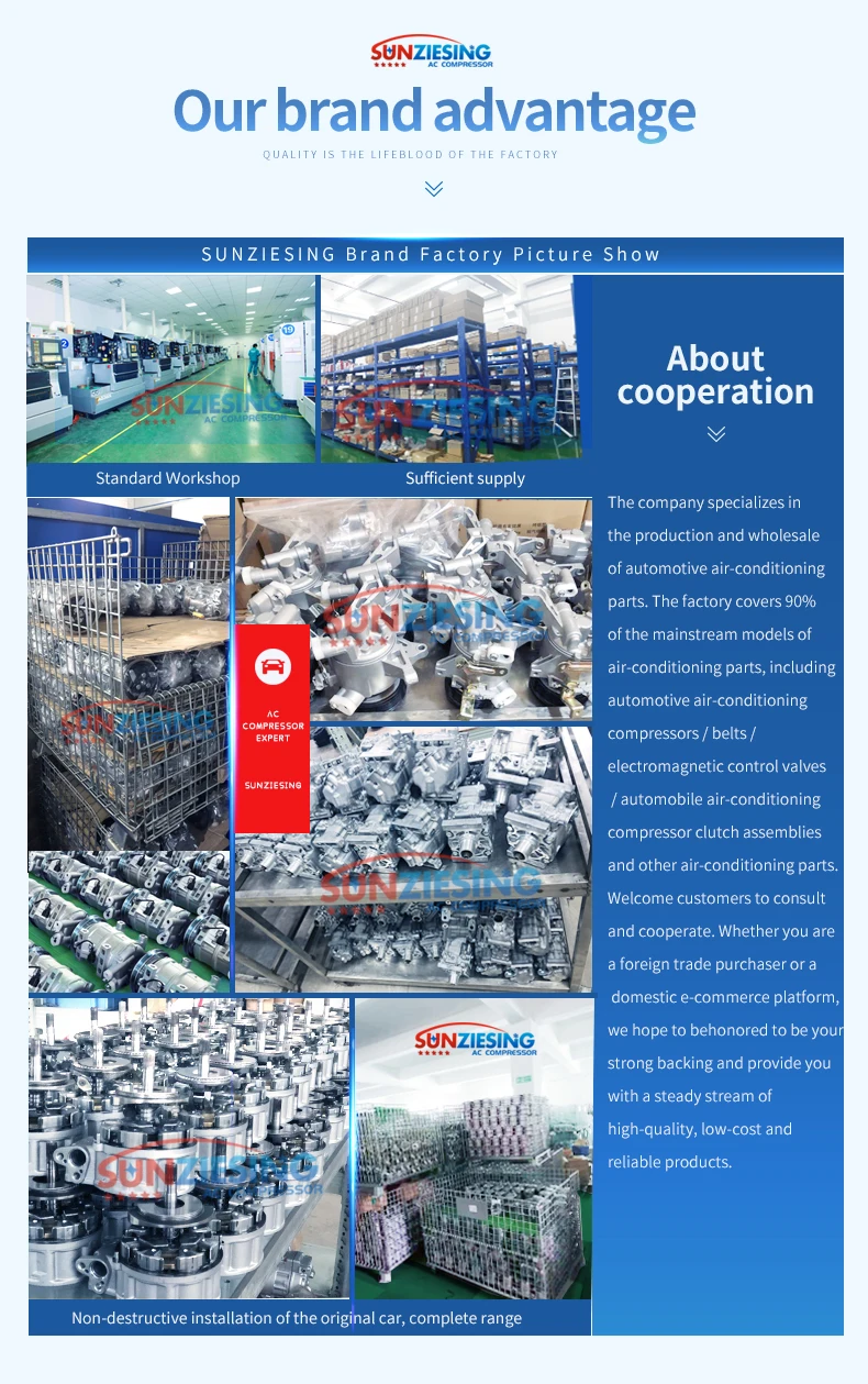 Ac Compressor for Hyundai SANTA FE 3.3L 2012-2017 977011U650 977011U600 ...