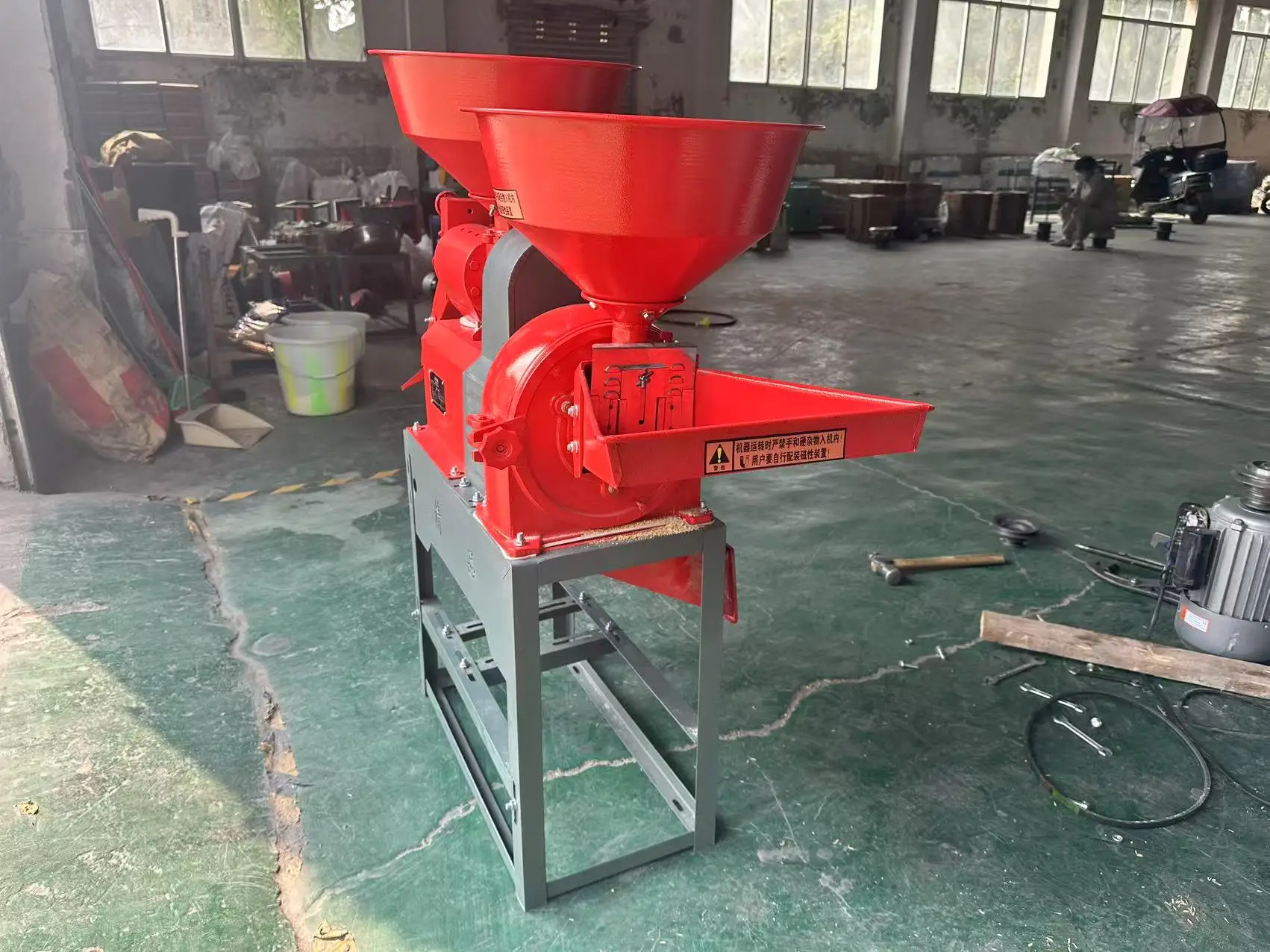 Combined Rice Mill Machine with Grain Grinder for Rice Paddy Corn Wheat ...