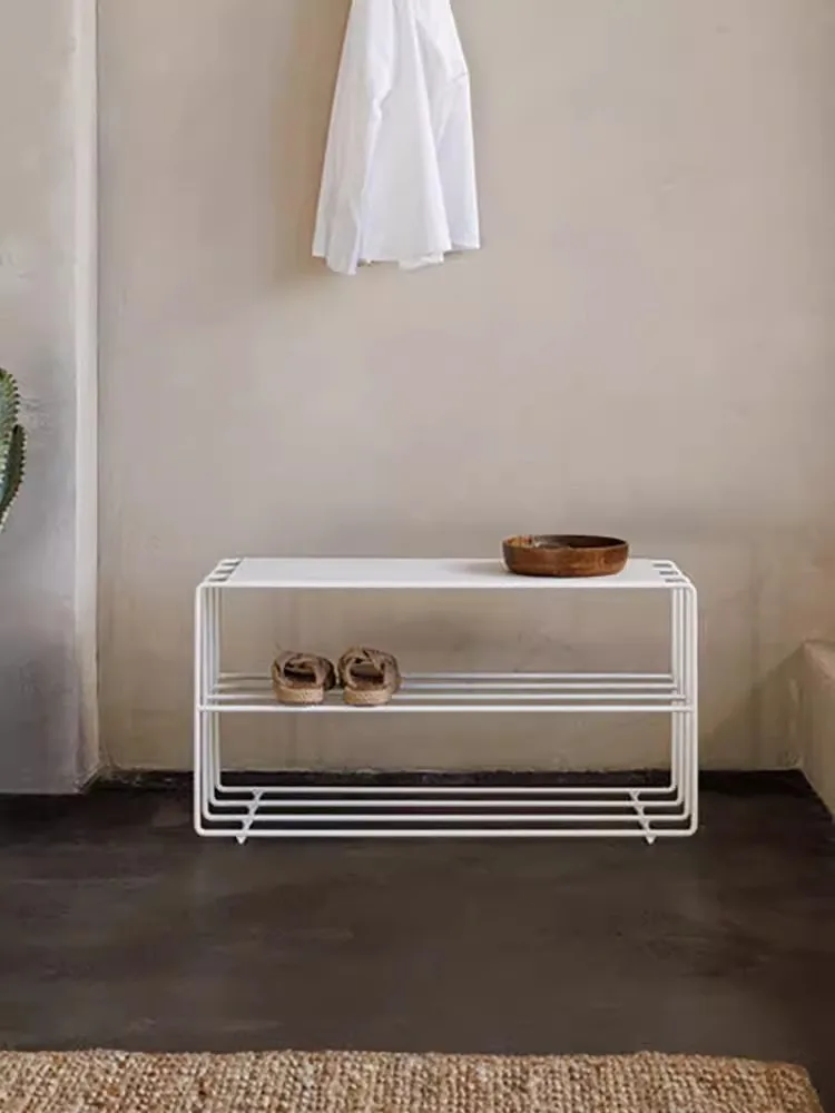 Modern White Metal 3 Tiers Rectangular Shoe Rack Organizer Storage ...