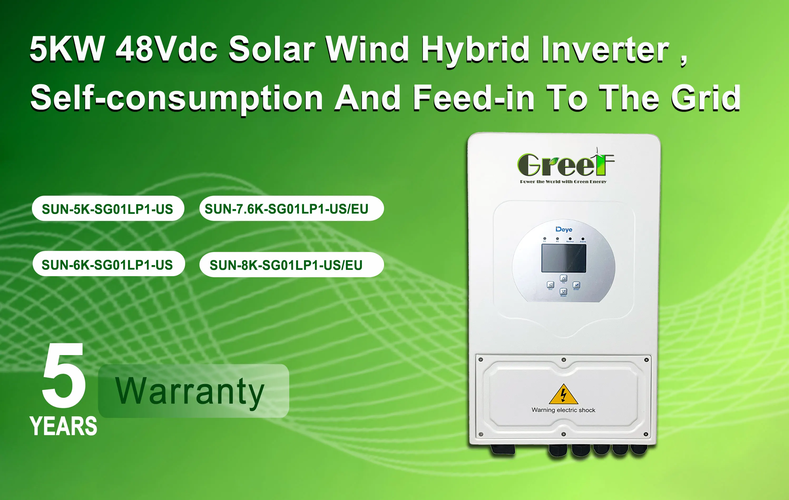 On Grid Wind Turbine Three Phase Inverter Split Phase Voltage 5kw 10kw ...