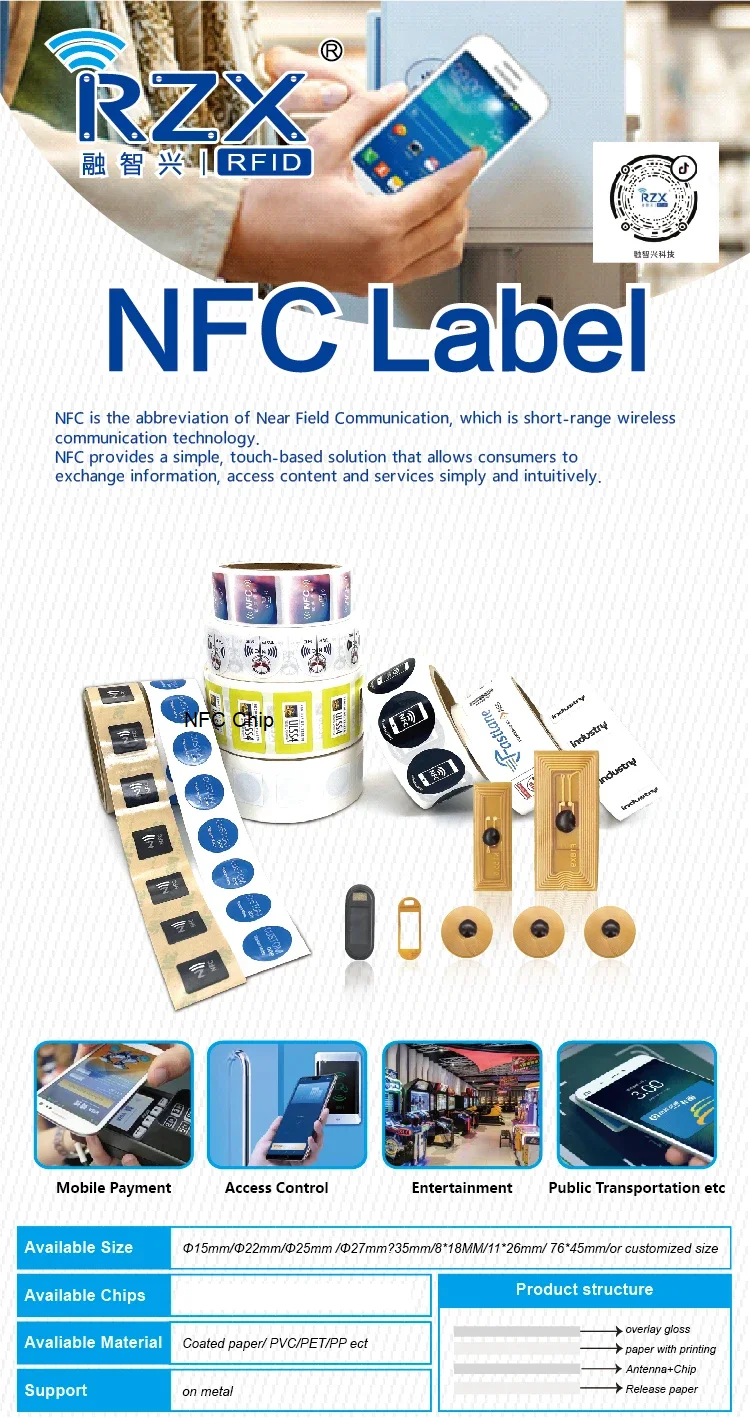 RZX RFID Dry Inlay/wet Inlay/label - Versatile Solutions