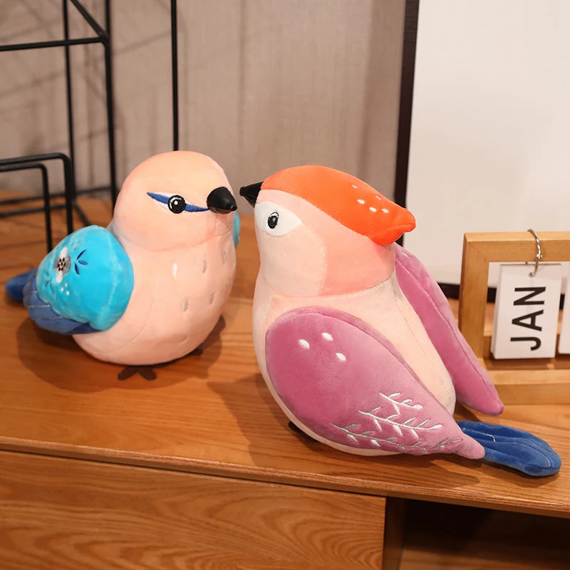 Custom Plush Sparrow Toy Simulation Bird Plush Toy Soft Nursery Toy ...