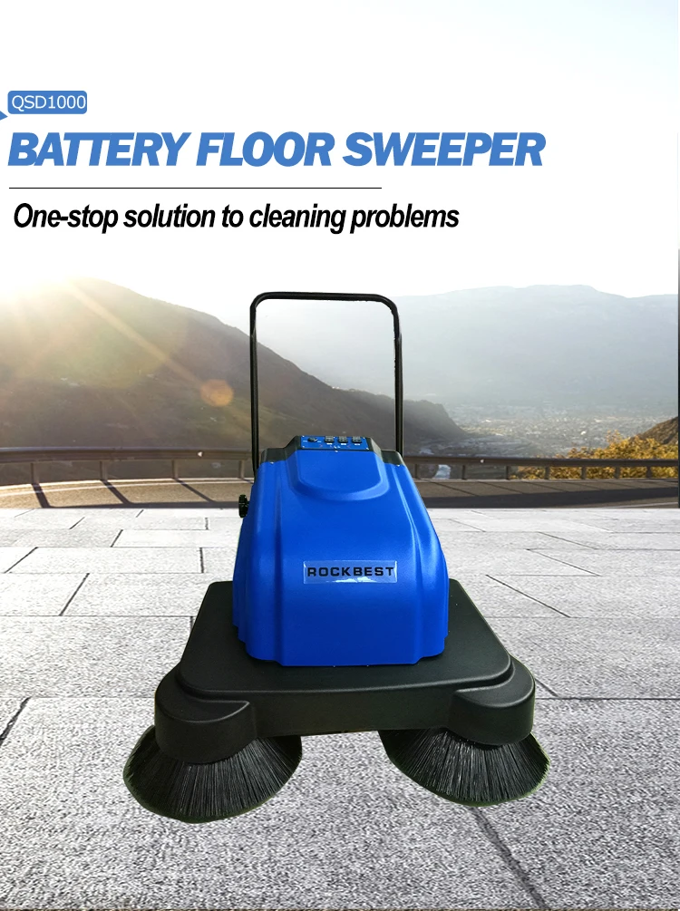 Double Brushes Battery Walk Behind Floor Sweeper - Buy Walk Behind ...