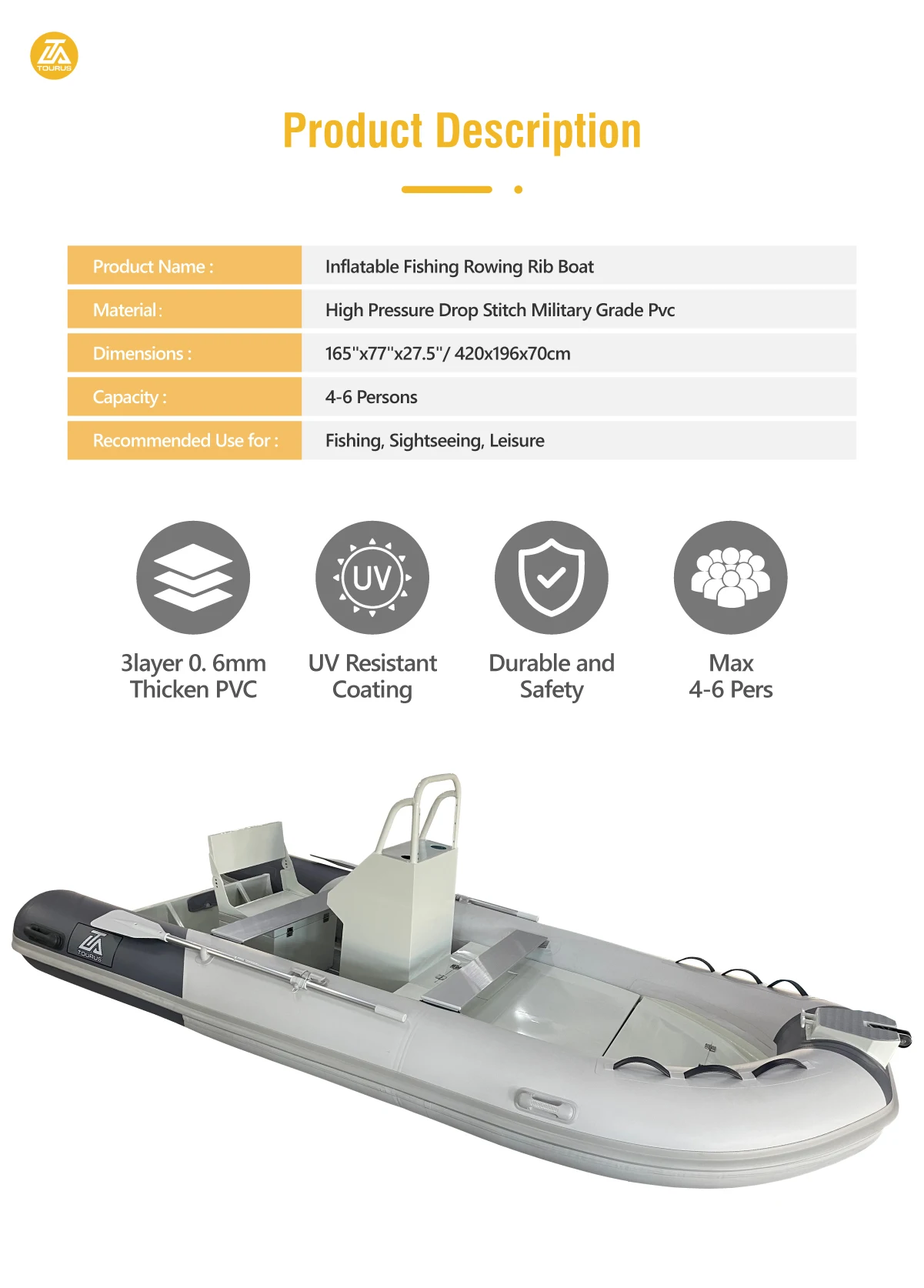 Factory Wholesale Skiff Marine Accessory Small Fishing TOURUS for Sale ...