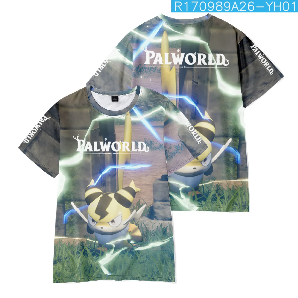 Palworld 2024 Hot Summer Short Sleeve T-shirt For Boys 3d Digital ...