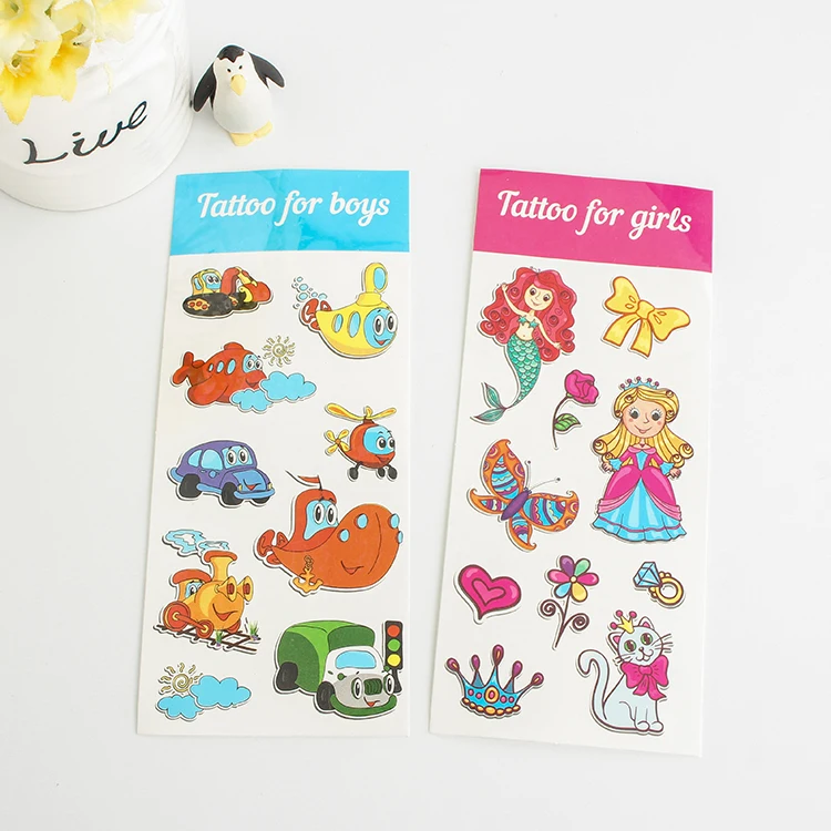 Kawaii Cute Boy Girl Face Sticker Tattoo Paint Stickers For Kids - Buy ...