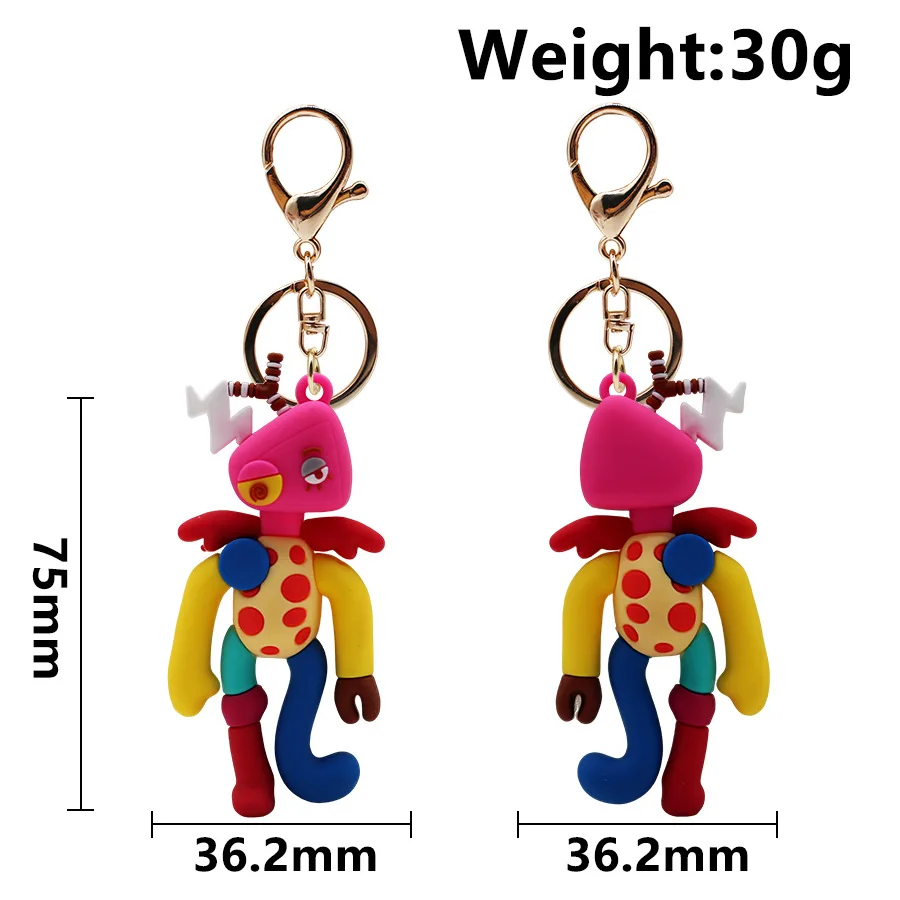 Anime The Amazing Digital Circus Figure Keychain Kawaii Joker Pendant ...