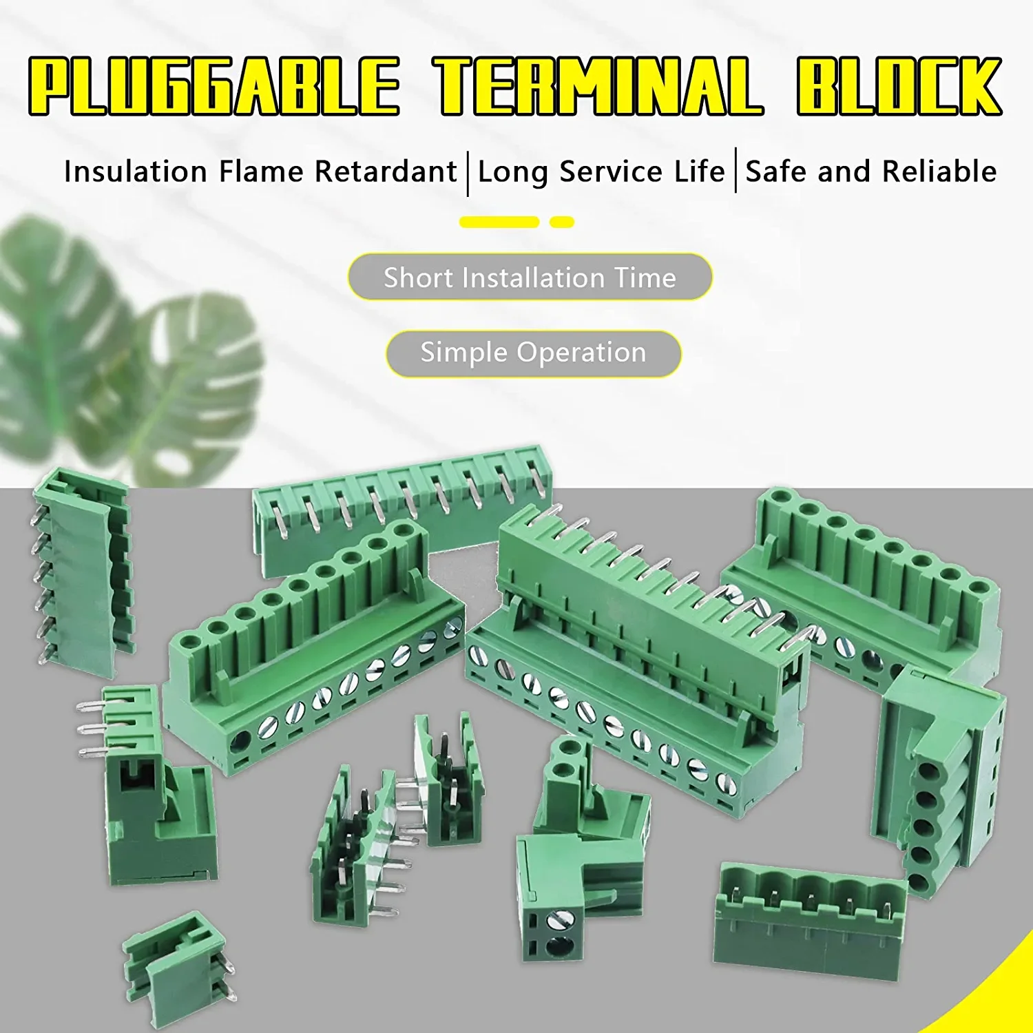 5.08mm Plug-in Terminal Block PCB 2/3/4/5/6pins - Stable Quality