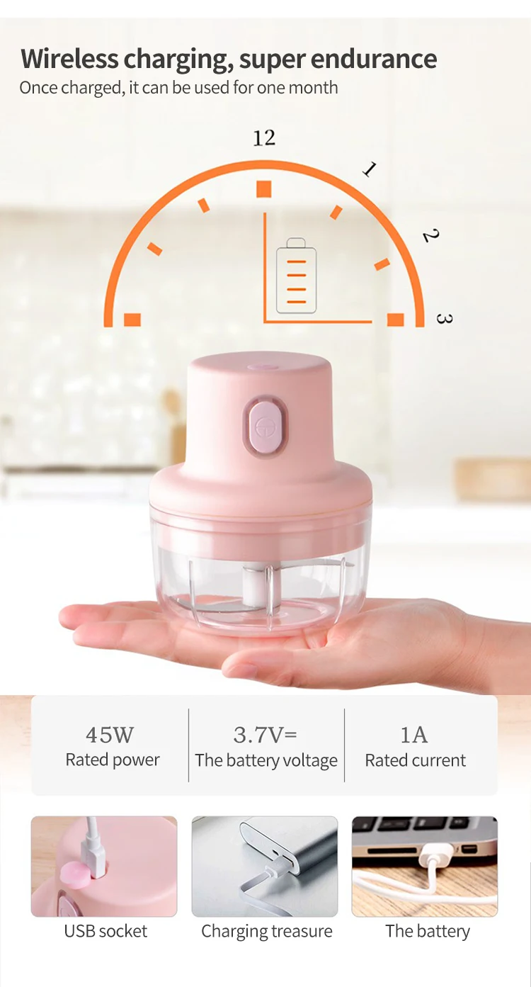 Mini Meat Grinder - Efficient and Safe Multi-Function Chopper