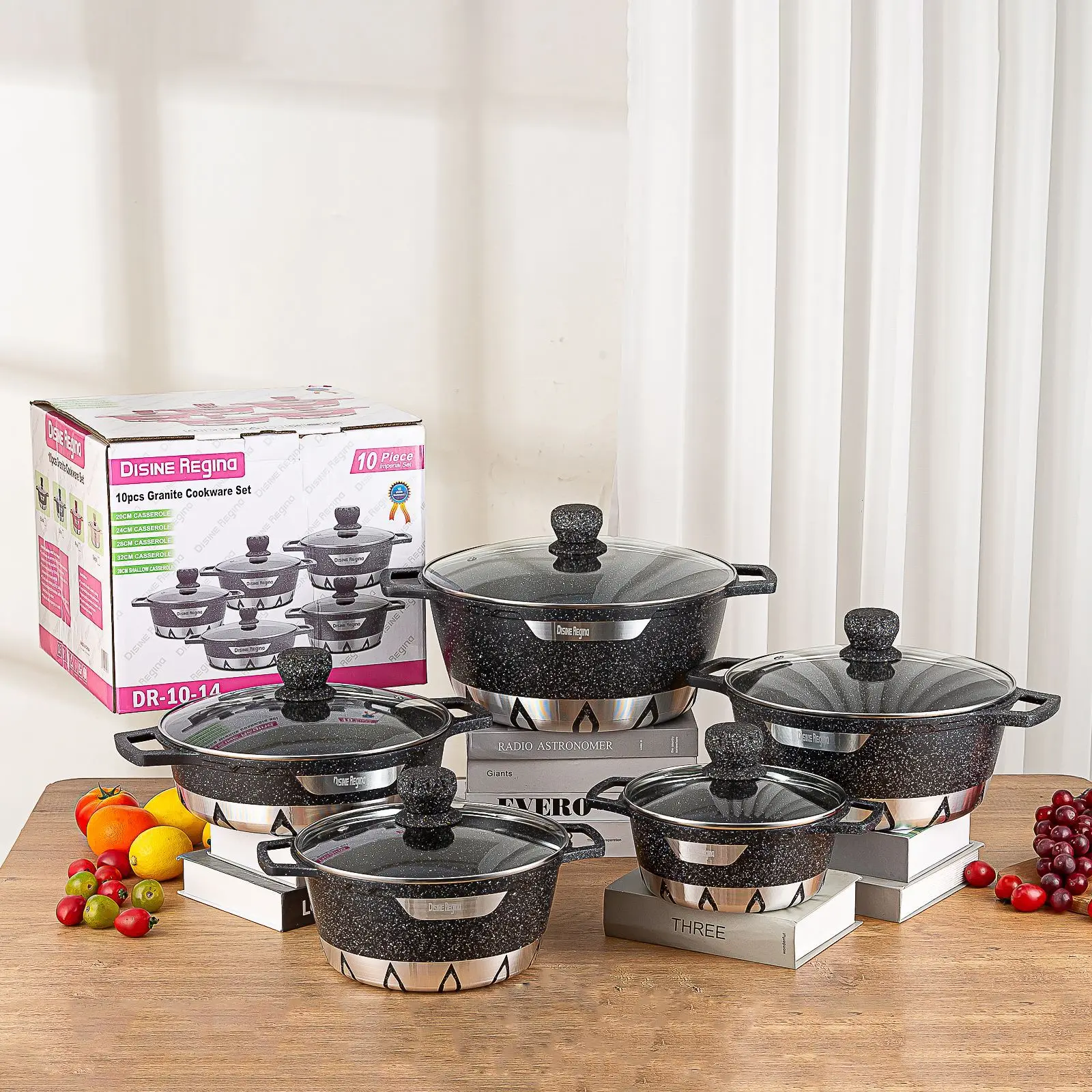 Wholesale Flame Pattern 10-Piece Die Cast Aluminum Pot Combination ...